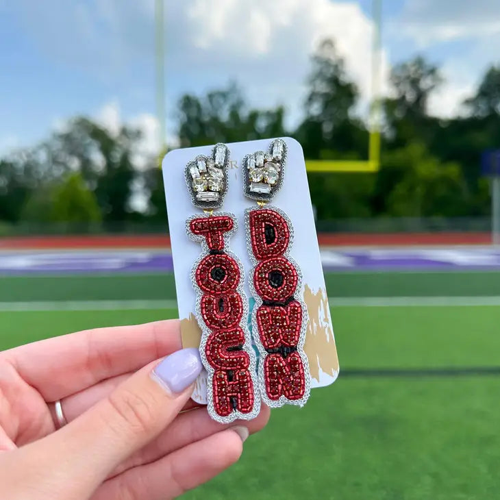 Red/Black Touchdown Drops – Peach Petunia