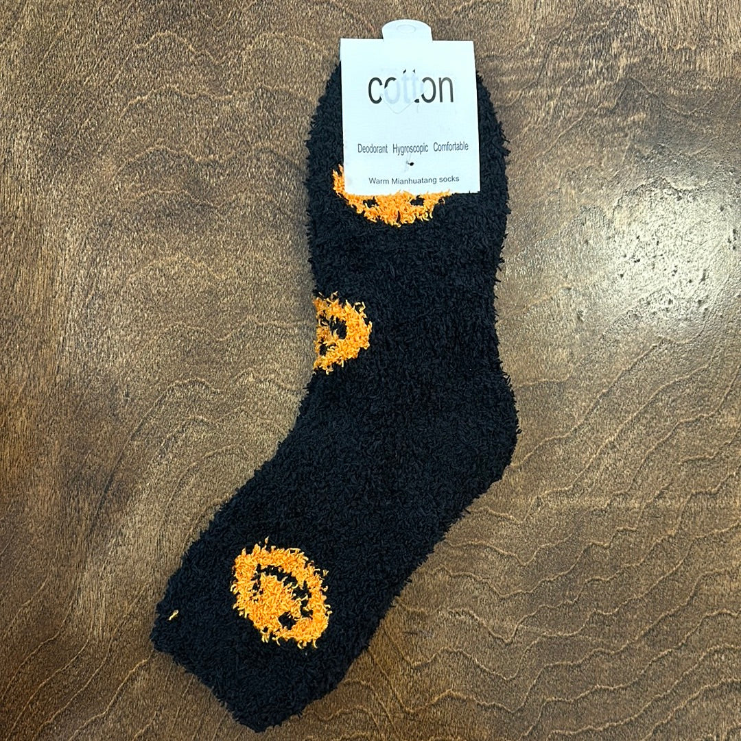 Smiley Socks – Peach Petunia